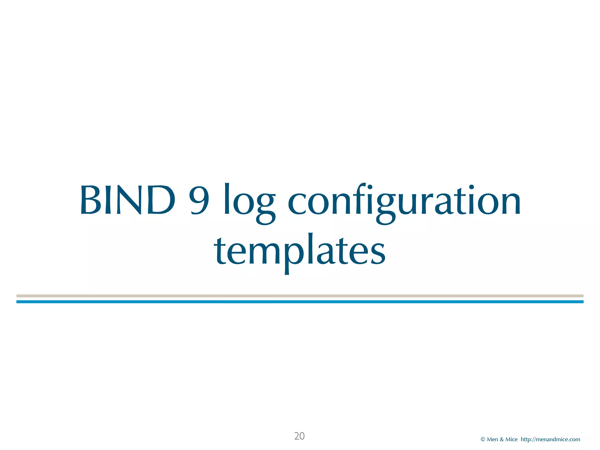 BIND 9 logging best practices | PDF