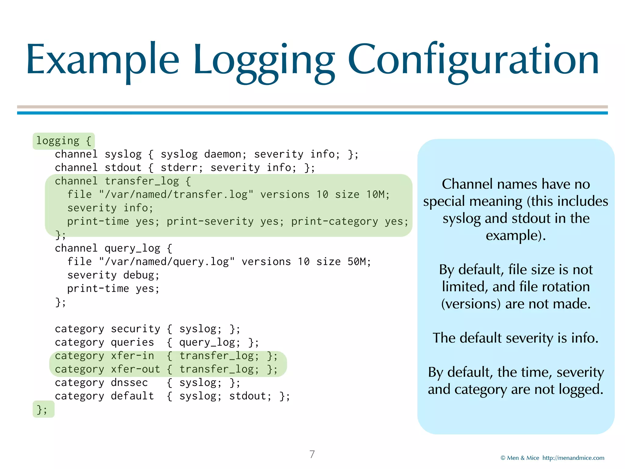 BIND 9 logging best practices | PDF