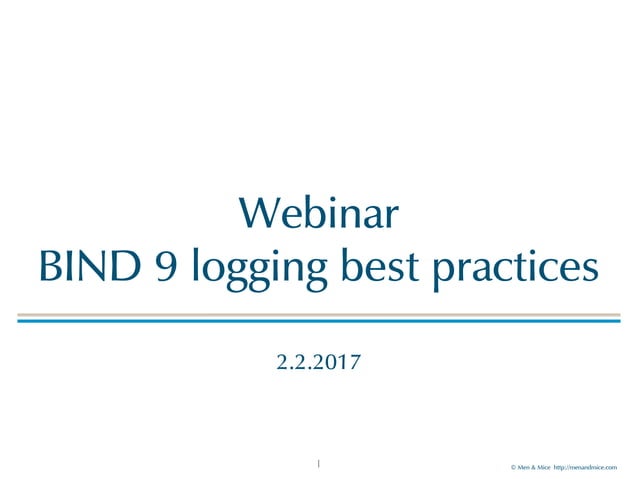 BIND 9 logging best practices | PDF