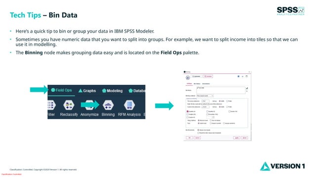 Tech Tips Bin Data In Ibm Spss Modeler Pptx Technology And Computing