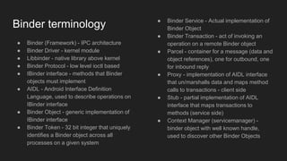 Binder: Android IPC | PPTX