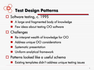 Software Test Patterns: Successes and Challenges | PDF