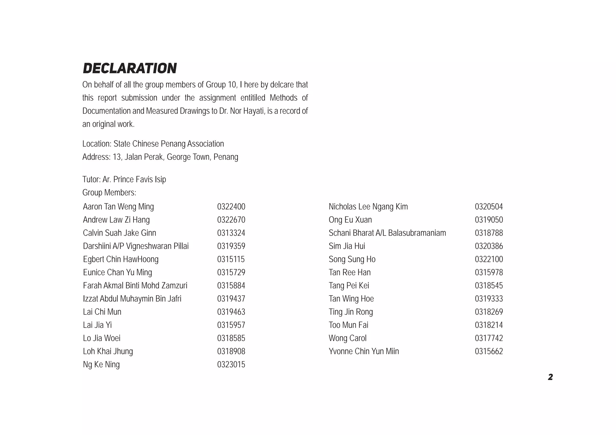 Measured Drawing Full Report | PDF