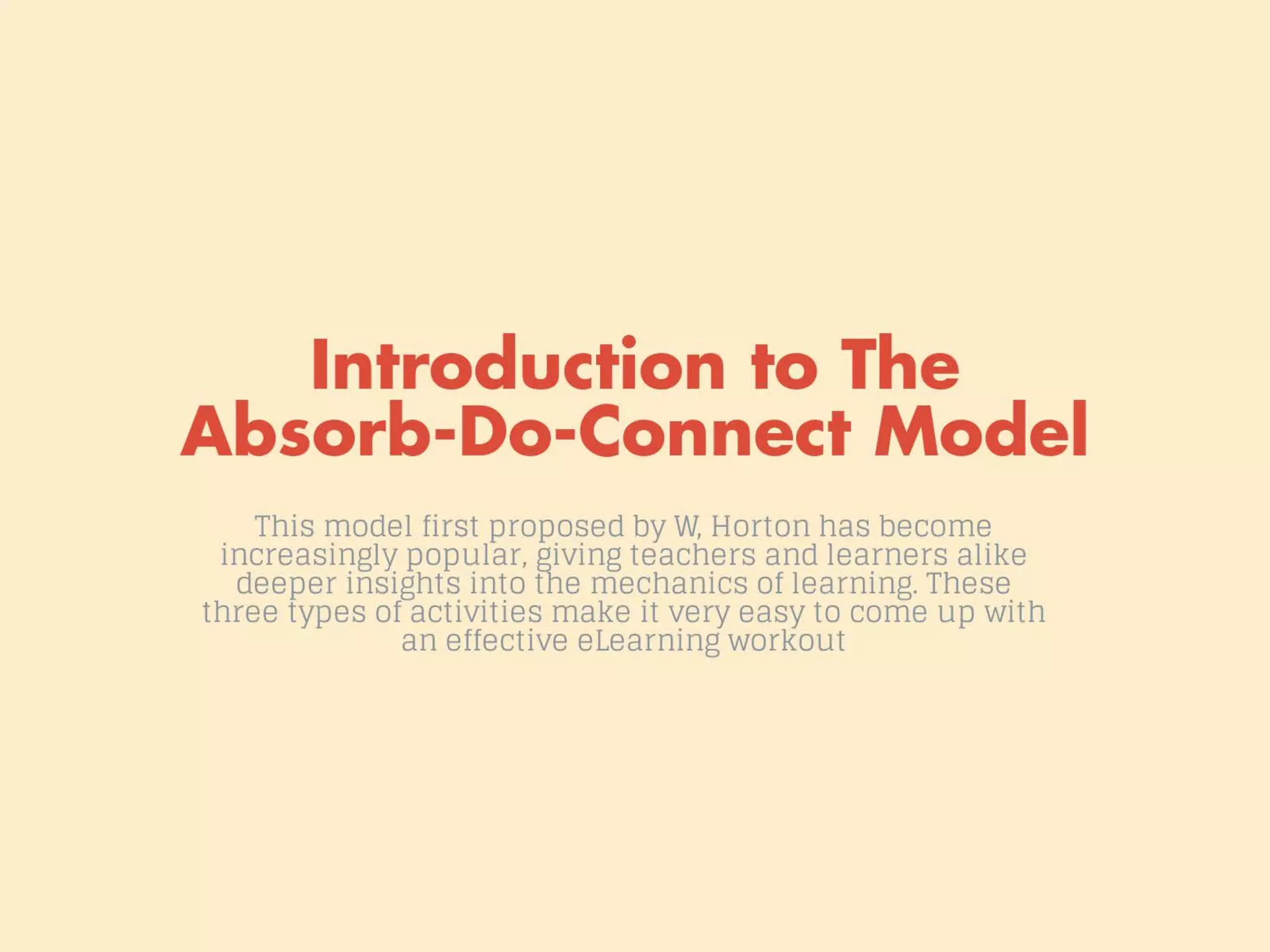 Absorb Do Connect Model | PDF