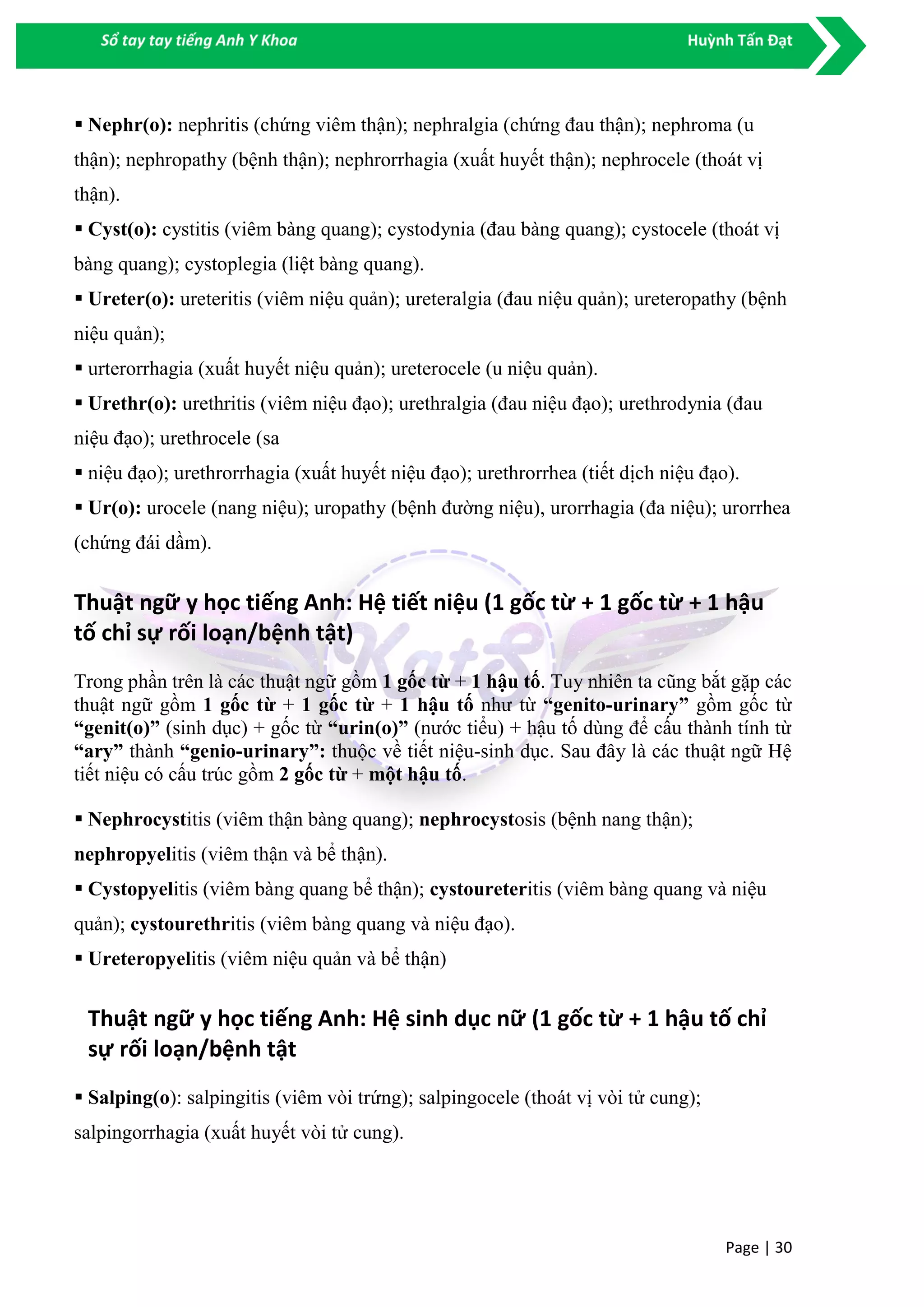 Sổ tay tiếng anh y khoa | PDF