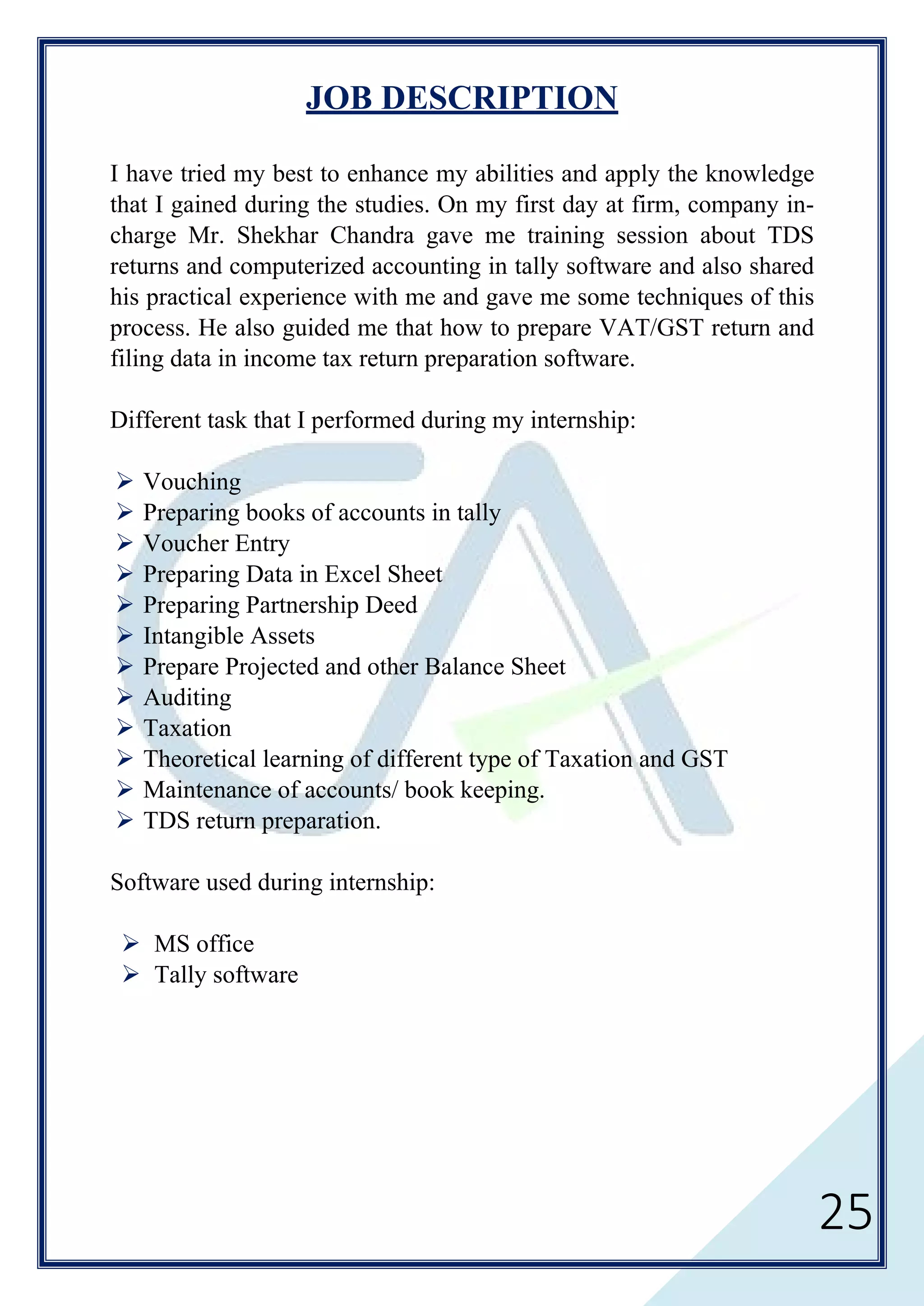 Summer Internship Report (Shekhar Chandra) (CA) | PDF