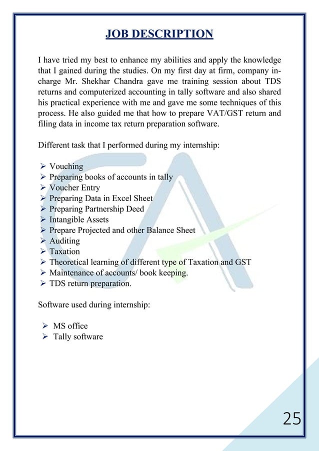 Summer Internship Report (Shekhar Chandra) (CA) | PDF | Business ...