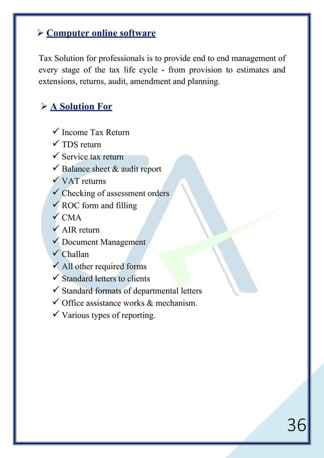 Summer Internship Report (Shekhar Chandra) (CA) | PDF | Business ...