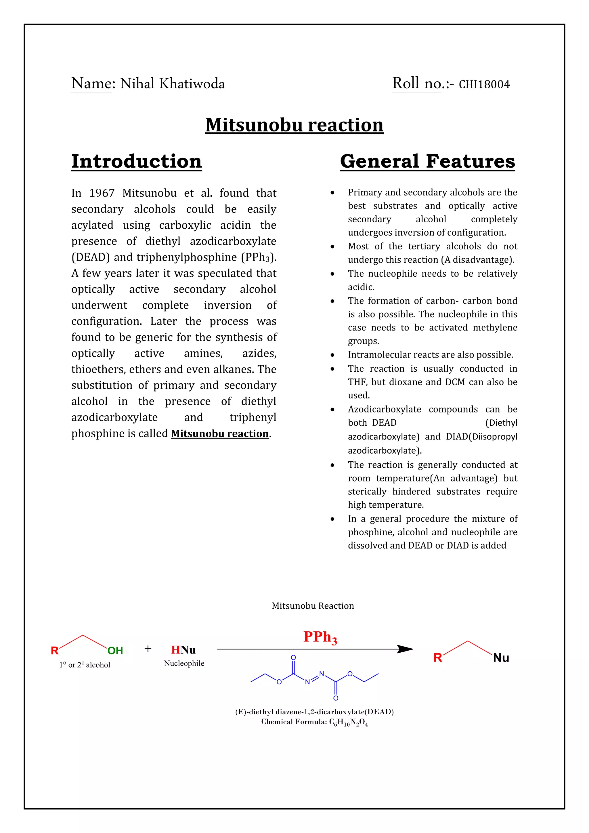 Organic Chemistry Name Reaction with mechanisms 140 | PDF