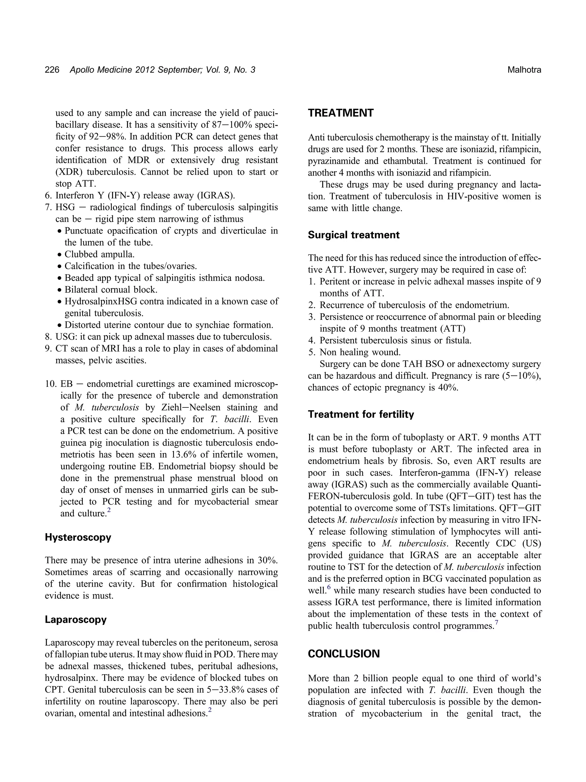 Genital tuberculosis | PDF