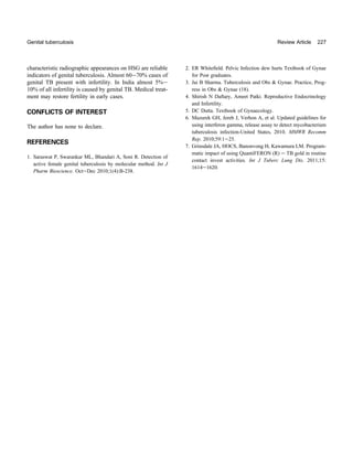 Genital tuberculosis | PDF