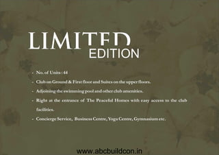 AIPL Club Residences Brochure - Abc Buildcon Pvt Ltd | PDF