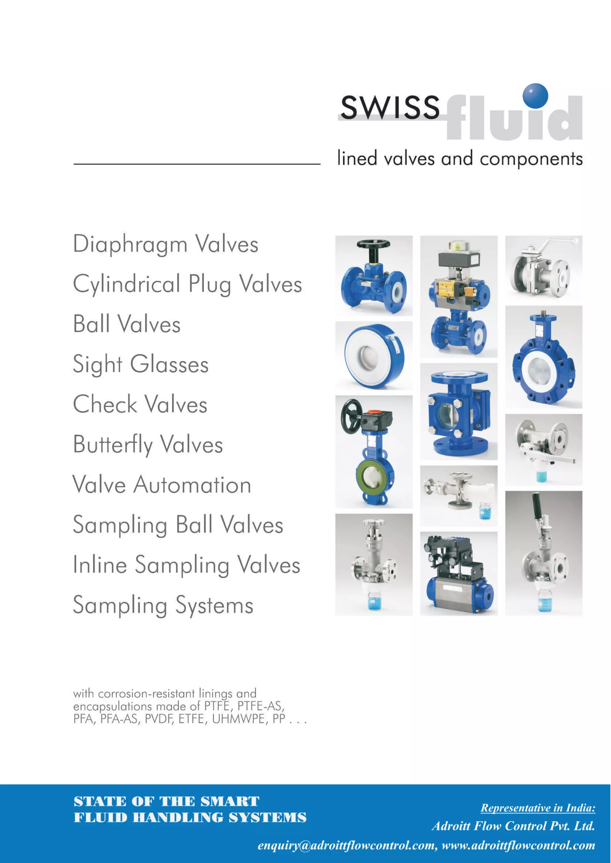 Swiss Fluid PTFE & Elastomer Lined Butterfly Valve, Plug Valve ...