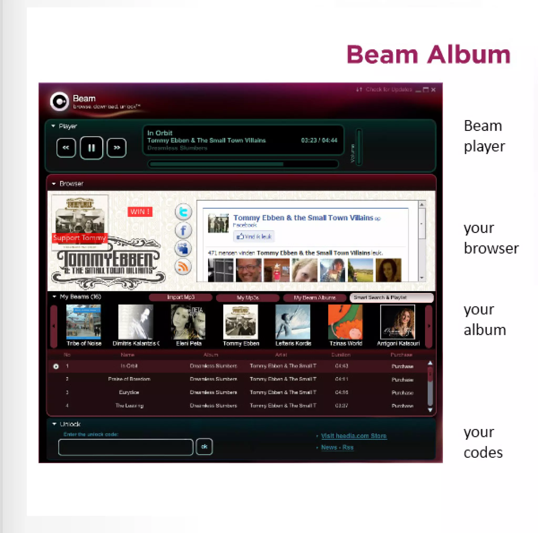 Flyer Tribe of Noise Beam Albums | PDF