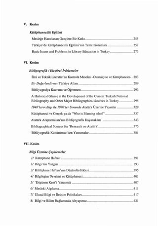 Türk Kütüphaneciliği: Bilginin Yazgısı | PDF
