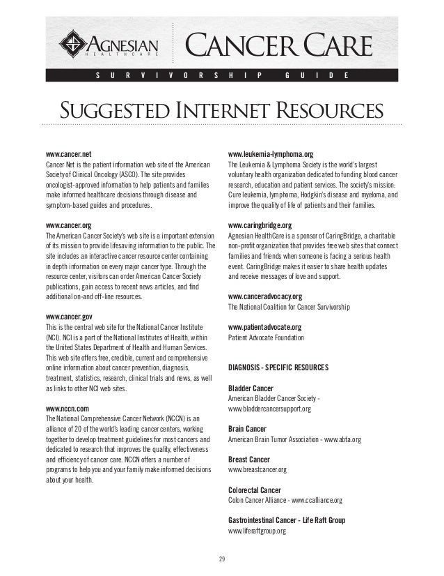 Agnesian Cancer Care Breast Cancer Binder