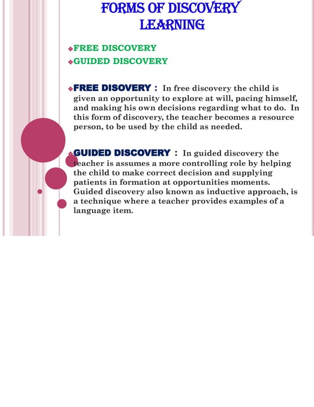 Seminar on Discovery Learning........... | PDF | Primary Education ...