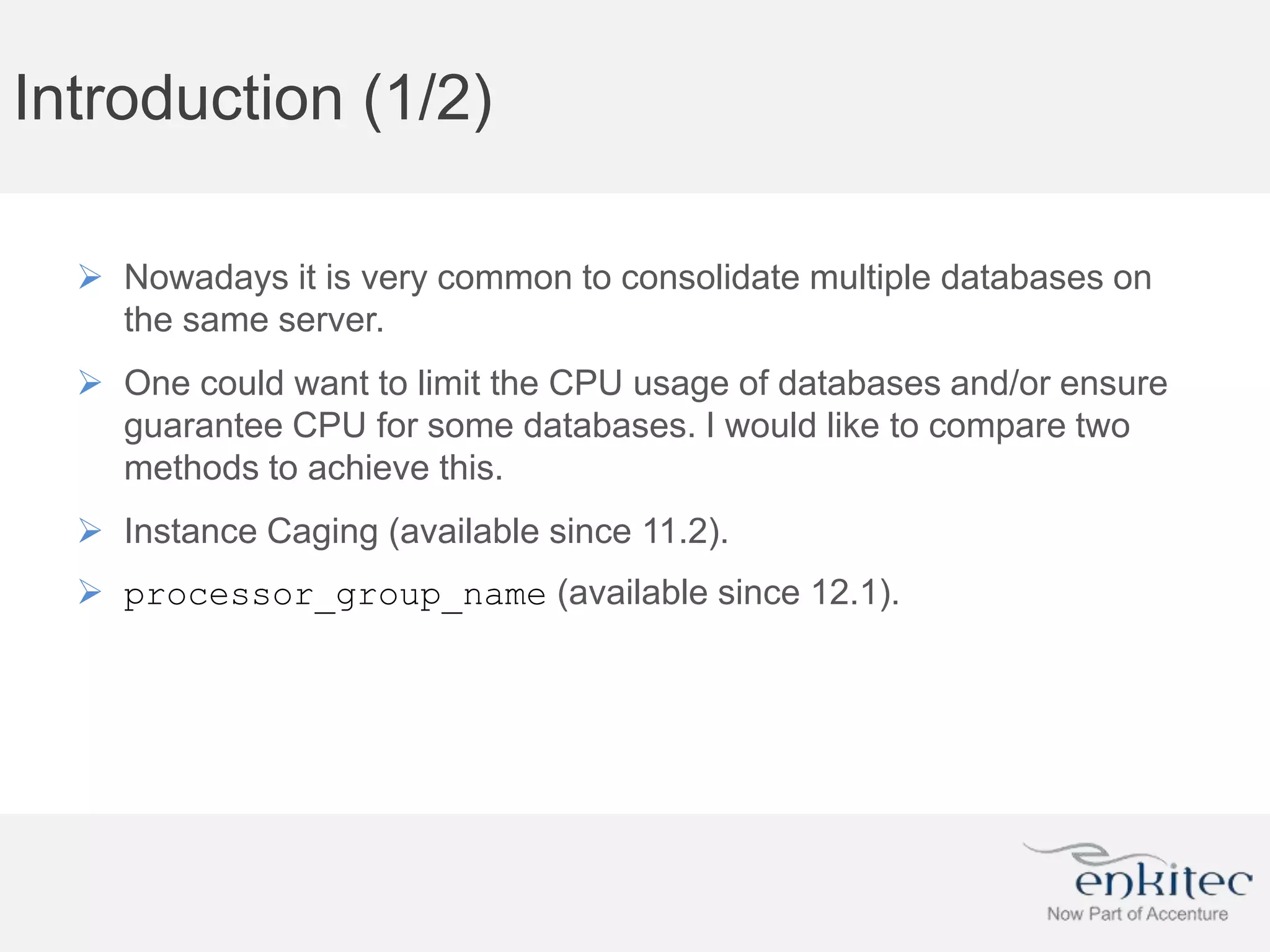 Oracle: Binding versus caging | PPTX | Databases | Computer Software and Applications