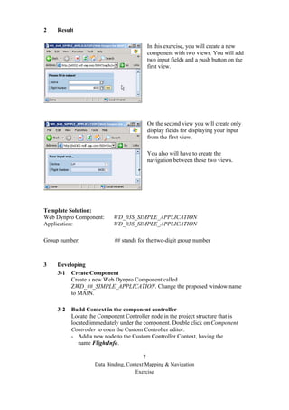 Binding,context mapping,navigation exercise | PDF