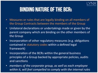 Binding corporate rules | PDF