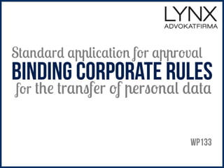 Binding corporate rules | PDF