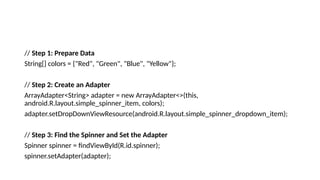 Binding data with the AdapterView class.pptx
