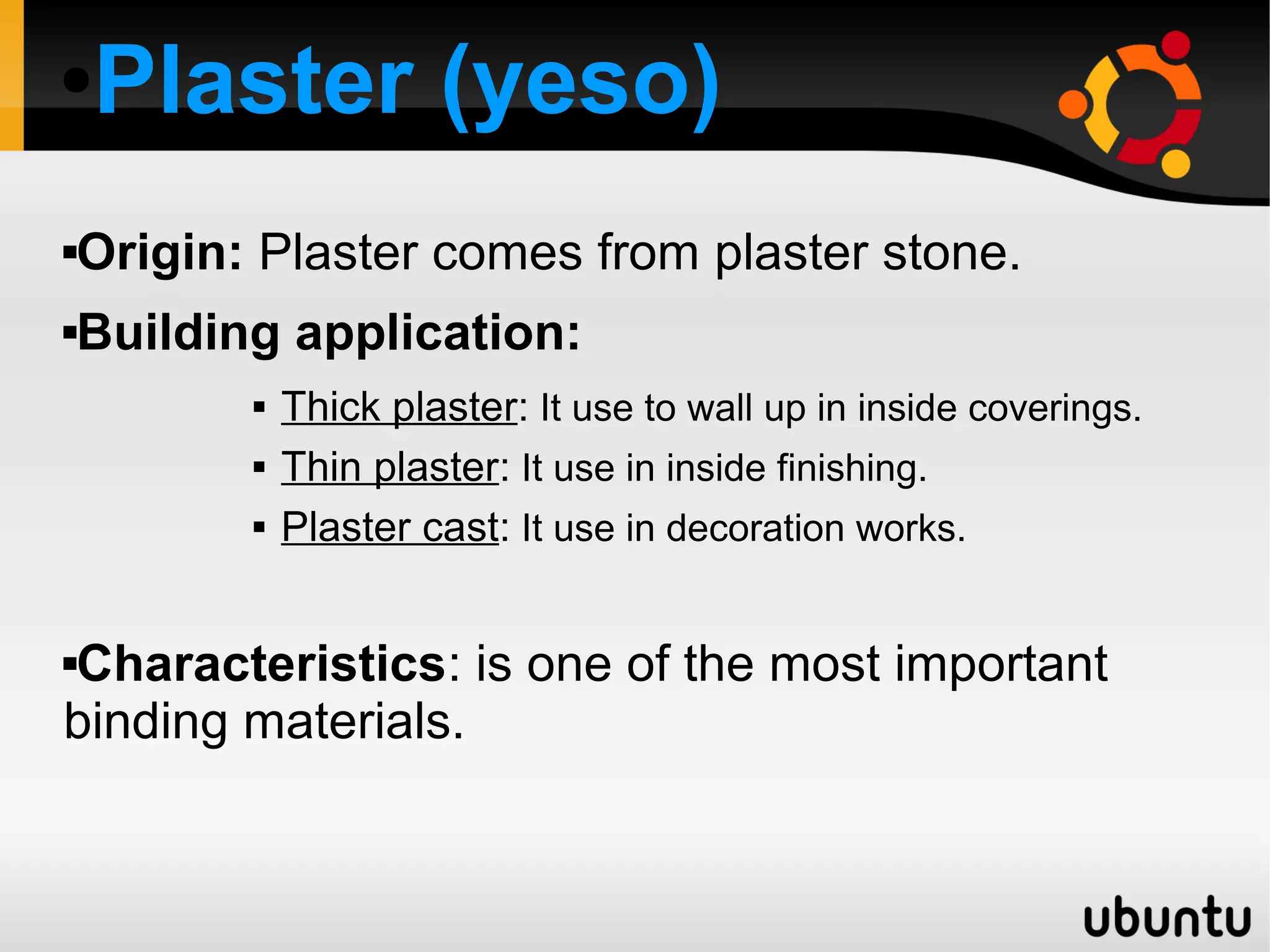 Binding materials | ODP