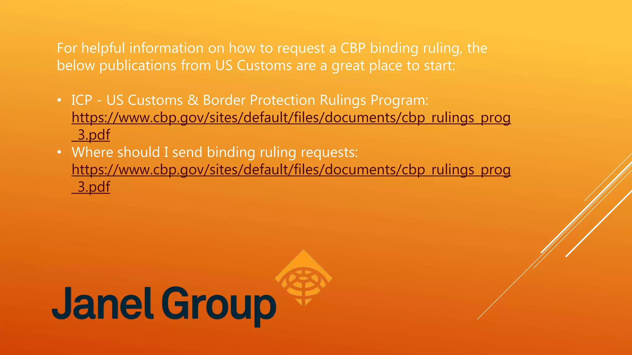 Binding ruling Risks & Rewards | PPT