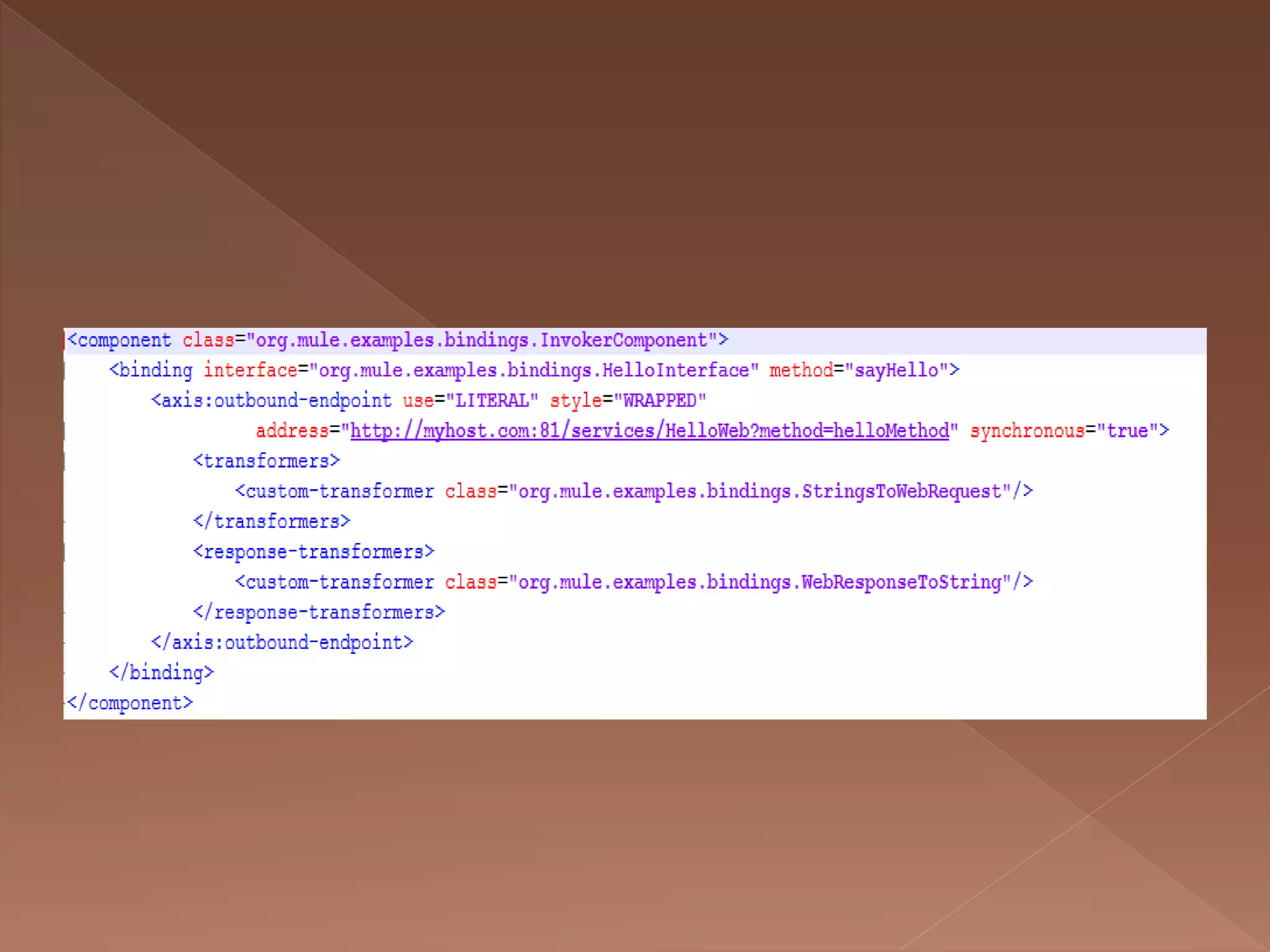 Bindings of components in mule | PPTX
