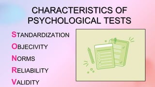 psychological assessment and tests presentation | PPTX