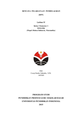 RPP Kelas 3 SD Tema Hasil Bumi Subtema Pemanfaatan Hasil Bumi | PDF
