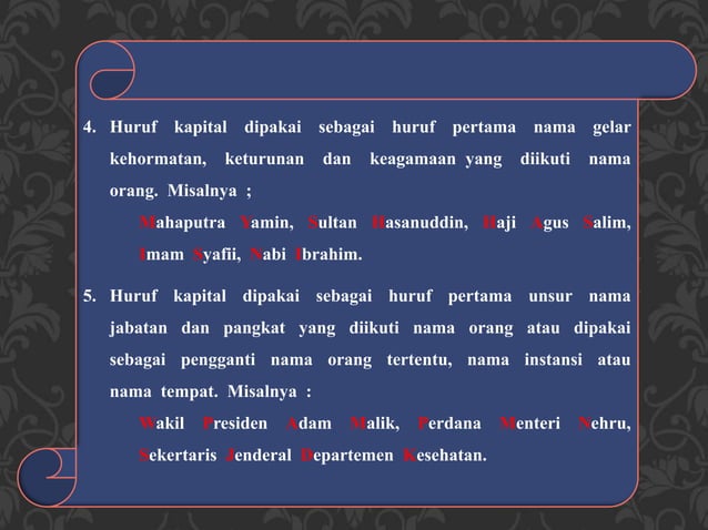 Bahasa Indonesia, Penggunaan Huruf Kapital dan Miring | PPTX