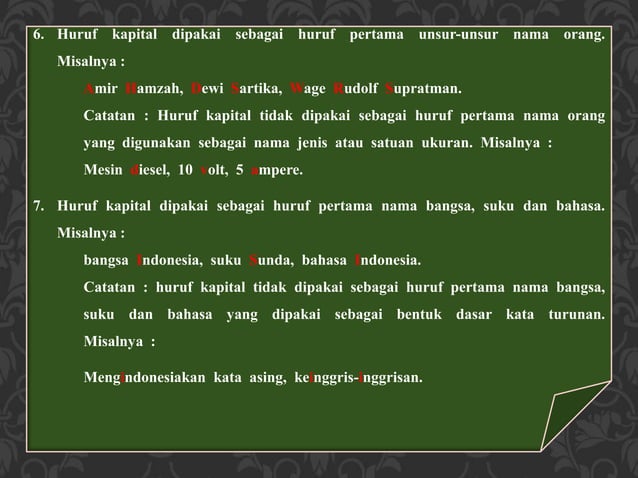 Bahasa Indonesia, Penggunaan Huruf Kapital dan Miring | PPTX