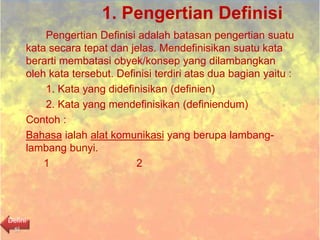 Bahasa indonesia, Pilihan Kata dan Definisi | PPTX
