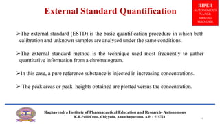 QUANTIFICATION METHODS OF HPLC | PPTX