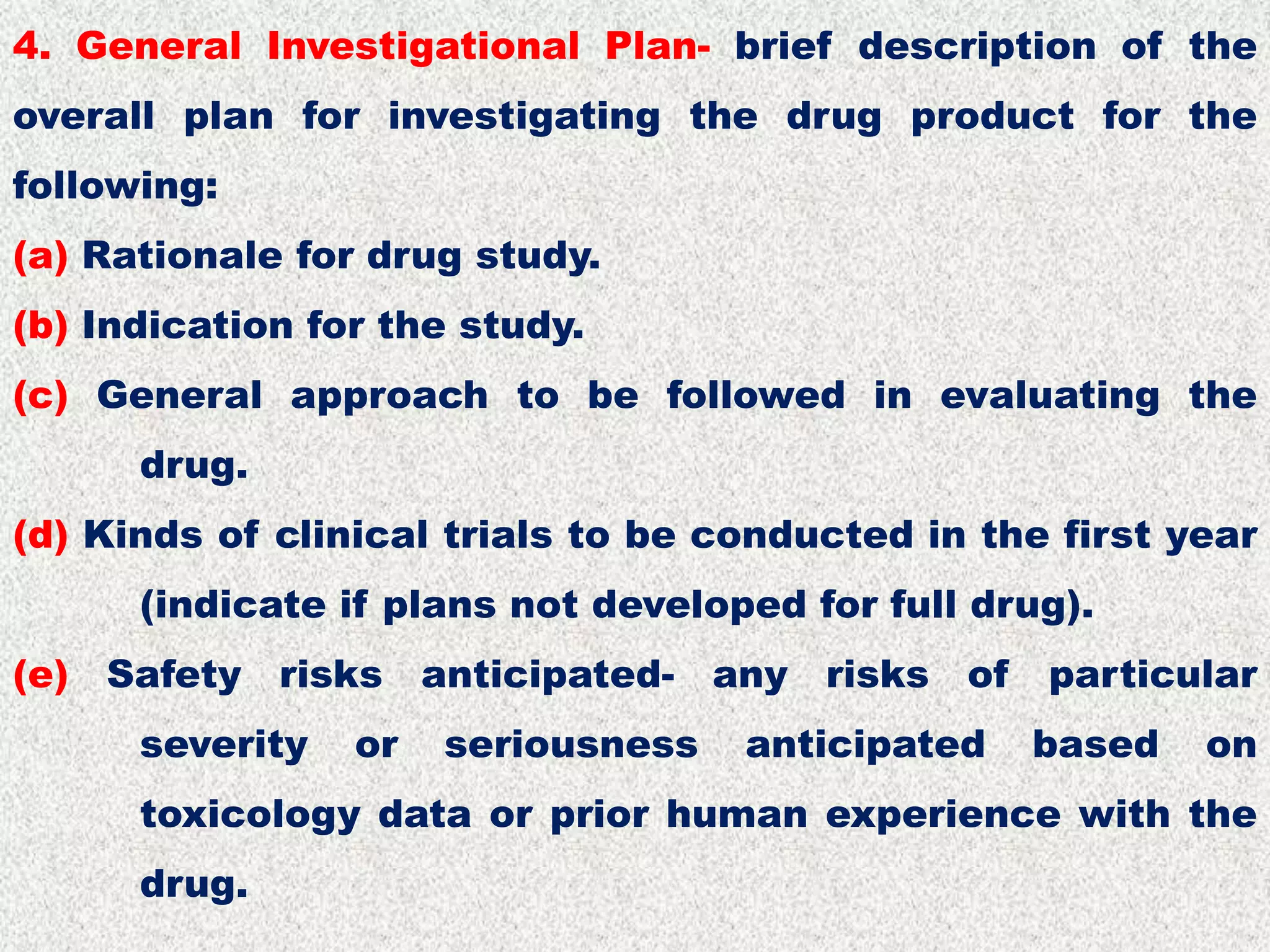 INVESTIGATIONAL NEW DRUG APPLICATION | PPTX