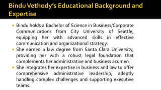 Bindu Vethody of San Jose CA: Leveraging a Strong Educational ...