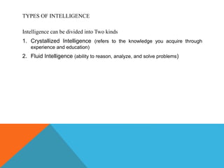 Intelligence Tests | PPTX