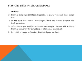 Intelligence Tests | PPTX