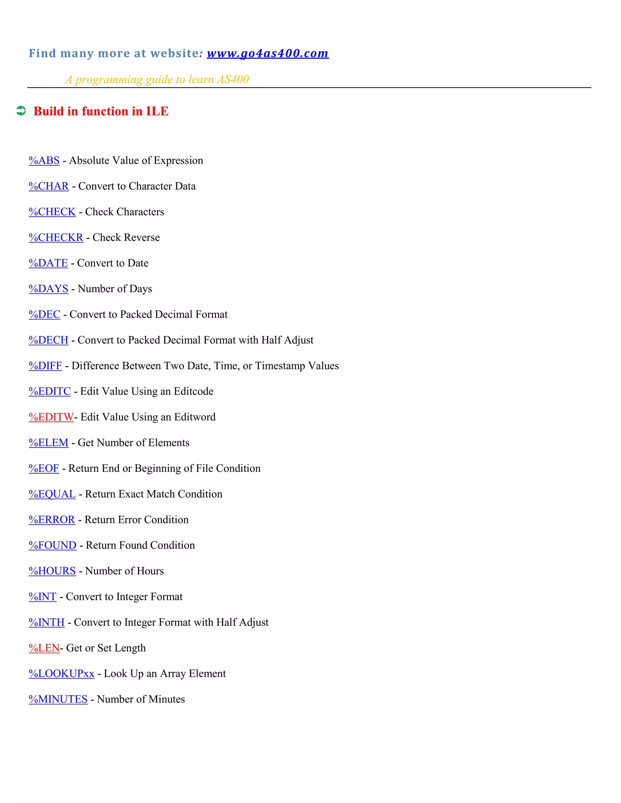 as400 built in function-list | DOCX