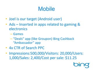 Bing Cashback Marketing Plan | PPT