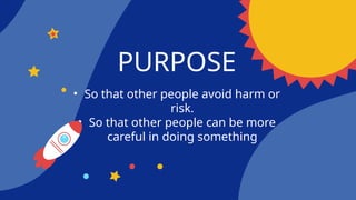 Linguistic (Language) feature of Caution Text | PPTX