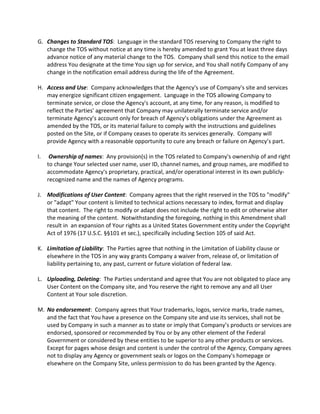 Bing Terms of Service (TOS) Amendment | PDF