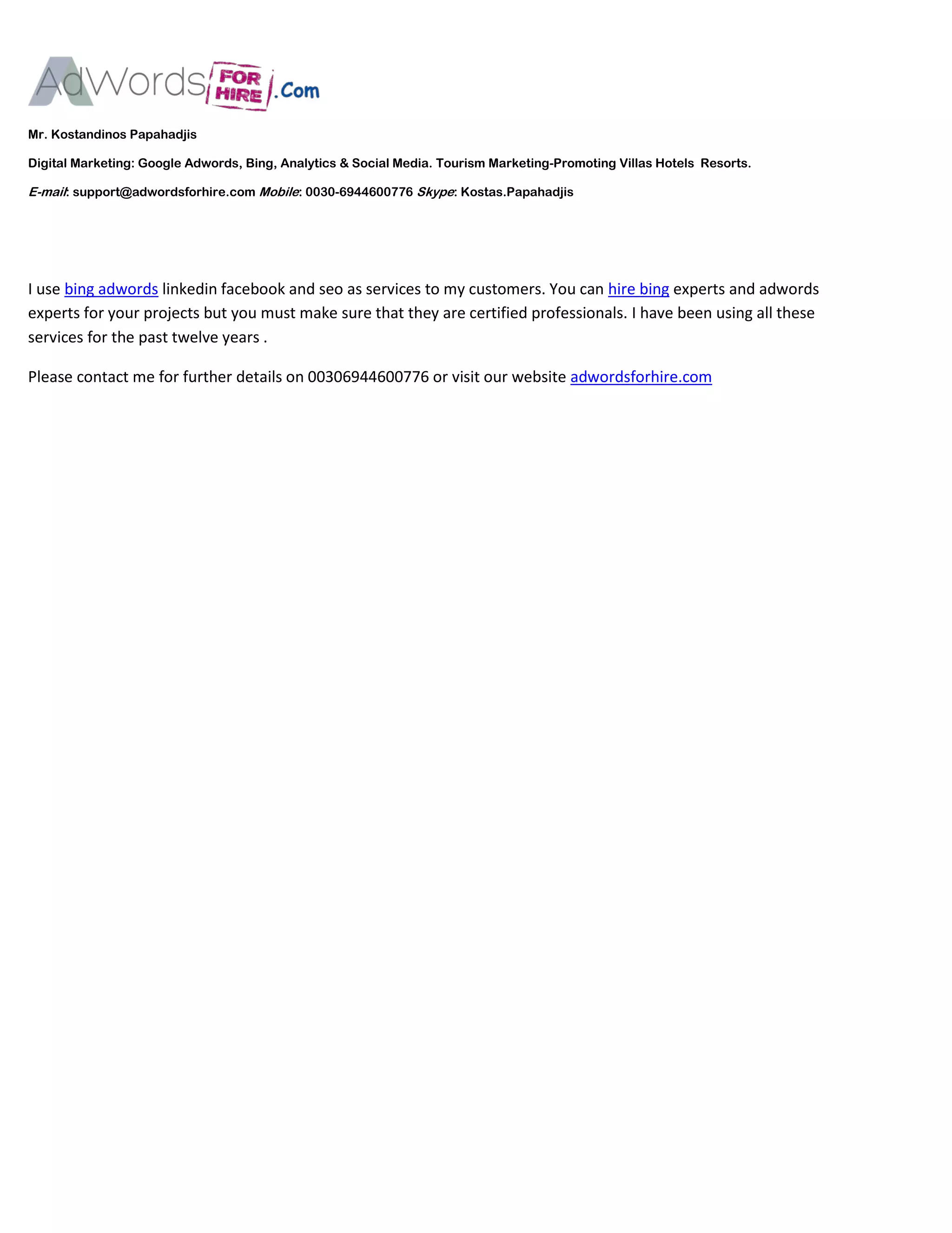 Bing adwordshire bing | PDF