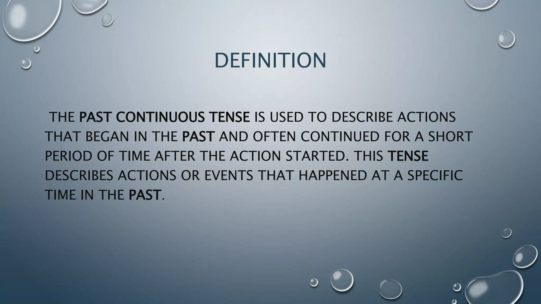 Project English Past Continuous Tense | PPTX