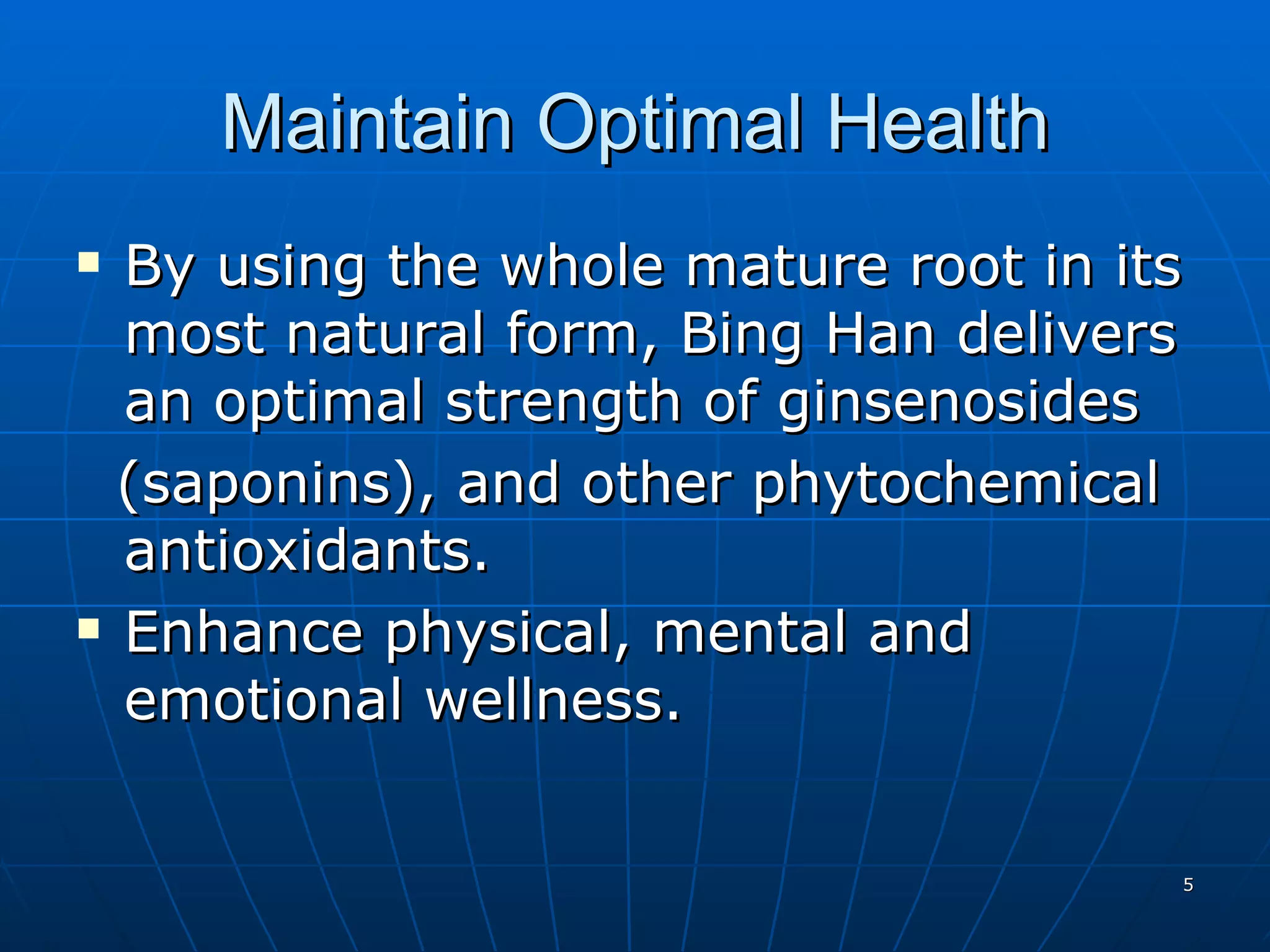 Bing Han Refined Ginseng Powder Taste And Feel The Difference | PPT