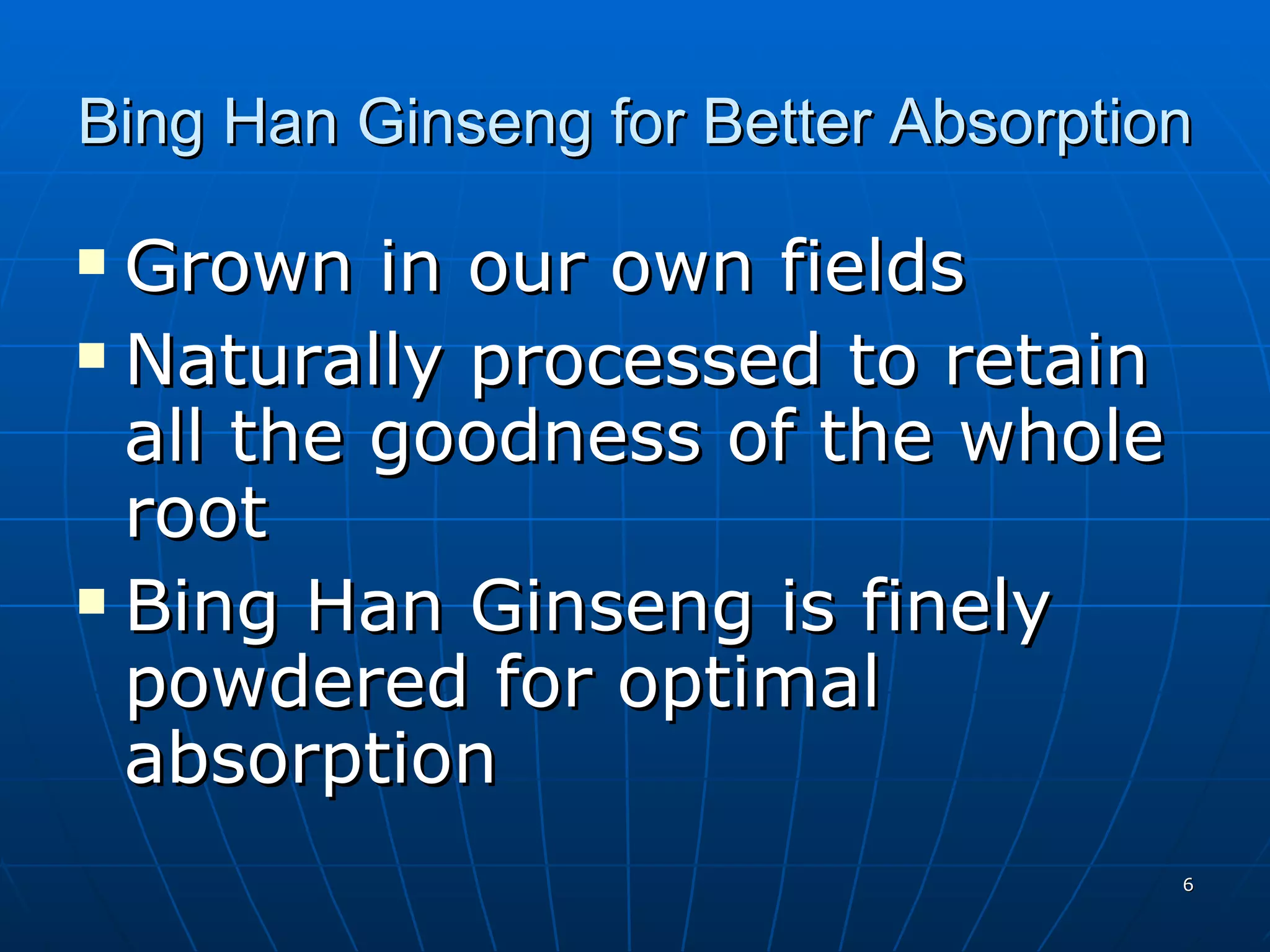 Bing Han Refined Ginseng Powder Taste And Feel The Difference | PPT