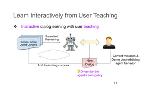 Rasa Developer Summit - Bing Liu - Interactive Learning of Task-Oriented Dialog Systems | PPT