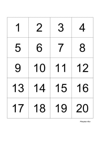 Bingo με αριθμους | PDF