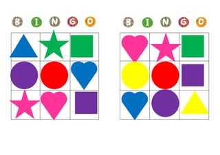 Bingo colorful shapes | DOCX